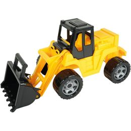 LENA® Spielzeug-Radlader Giga Trucks, Aufsitz-Schaufellader, Made in Europe, gelb|schwarz