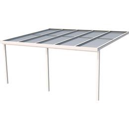 Gutta Terrassendach Premium, BxT: 511x406 cm, Bedachung Dachplatten, BxT: 510x406 cm, Dach Sicherheitsglas klar, weiß