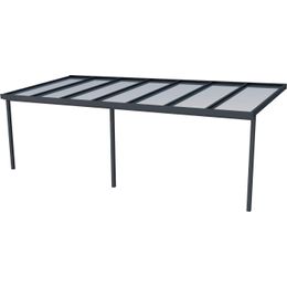 Gutta Terrassendach Premium, BxT: 712x306 cm, Bedachung Dachplatten, BxT: 712x306 cm, Dach Acryl klar, grau