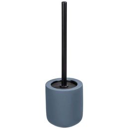 Wenko WC-Garnitur Avellino, Bürstenhalter, Keramik, blau|schwarz