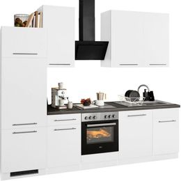 Wiho-Küchen wiho Küchen Küchenzeile Unna, ohne E-Geräte, Breite 280 cm, grau|schwarz|weiß
