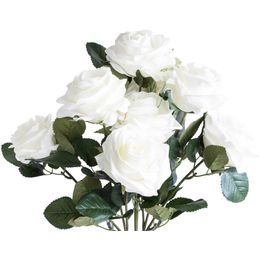 Kunstblume Rosenbusch Dijon Rose, Botanic-Haus, Höhe 45 cm, weiß