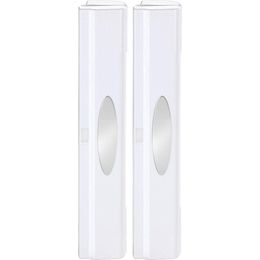 Wenko Folienspender Perfect Cutter, (Set, 2-St), für Folienrollen bis 33 cm Breite, für Alufolien und Frischhaltefolien, silberfarben|weiß