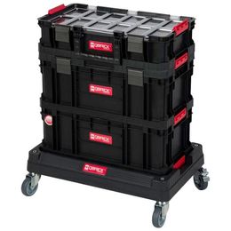 Kreher Werkzeugtrolley (Set, 4 St), 3 Boxen, 1 Trolley, rot|schwarz