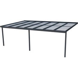 Gutta Terrassendach Premium, BxT: 712x406 cm, Bedachung Dachplatten, BxT: 712x406 cm, Dach Acryl bronce, grau