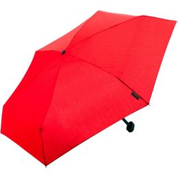 Euroschirm® Taschenregenschirm Dainty, rot, extra flach und kurz, rot