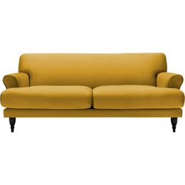 Lovi Sofa Ginger, 2-Sitzer, Füße in Buche, Sitzunterfederung mit Polsterunterlage, gelb