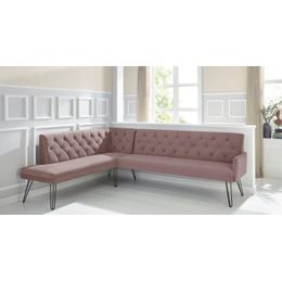 exxpo - sofa fashion Eckbank Doppio, Frei im Raum stellbar, rosa
