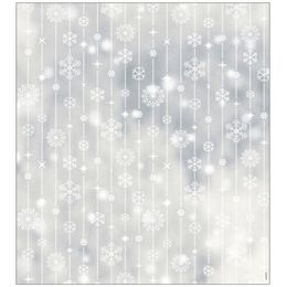 Fensterfolie Look Schneeflocken white, MySpotti, halbtransparent, glatt, 90 x 100 cm, statisch haftend, weiß