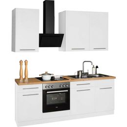Wiho-Küchen wiho Küchen Küchenzeile Unna, ohne E-Geräte, Breite 220 cm, beige|weiß