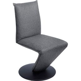 K+w Komfort & Wohnen K+W Komfort & Wohnen Drehstuhl Drive, Stuhl mit federnder Sitzschale, Drehteller in Metall schwarz Struktur, blau
