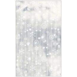 Fensterfolie Look Schneeflocken white, MySpotti, halbtransparent, glatt, 60 x 100 cm, statisch haftend, weiß