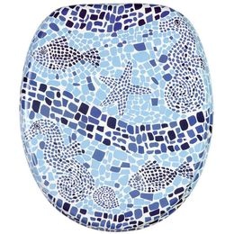 Sanilo WC-Sitz Mosaic World, blau|weiß