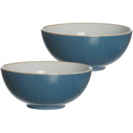 Ritzenhoff & Breker Ritzenhoff & Breker Schale Puebla, Steinzeug, (Set, 2-tlg), Buddha-Bowls, Ø 17,5 cm, blau