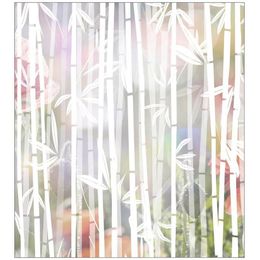 Fensterfolie Look Bamboo white, MySpotti, halbtransparent, glatt, 90 x 100 cm, statisch haftend, weiß