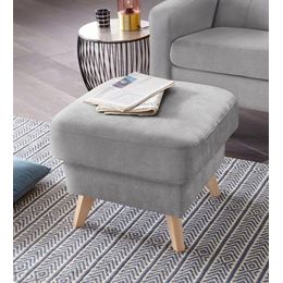 exxpo - sofa fashion Hocker Nappa, grau|silberfarben