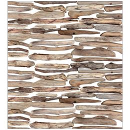 Fensterfolie Look Driftwood, MySpotti, halbtransparent, glatt, 90 x 100 cm, statisch haftend, beige|braun