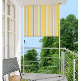 Angerer Freizeitmöbel Klemm-Senkrechtmarkise gelb/grau, BxH: 150x225 cm, gelb|grau