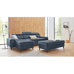 exxpo - sofa fashion Ecksofa Forza, inklusive Kopf- bzw. Rückenverstellung, wahlweise mit Bettfunktion, blau