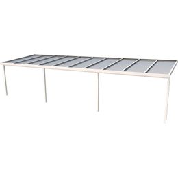 Gutta Terrassendach Premium, BxT: 1014x306 cm, Bedachung Doppelstegplatten, BxT: 1014x306 cm, Dach Polycarbonat bronce, weiß