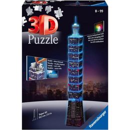 Ravensburger 3D-Puzzle Taipei 101 bei Nacht, 216 Puzzleteile, mit Farbwechsel LEDs; Made in Europe, FSC® - schützt Wald - weltweit, bunt