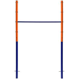 BEST Sporting Turnreck 61392 Laura Spielplatz, blau/orange/blau, 3 verstellbare Höhen ca. 97-123-150 cm, blau|orange