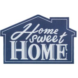 Fußmatte Home sweet Home Haus, my home, Motivform, Höhe: 6 mm, Türvorleger, mit Spruch, Robust, Pflegeleicht, Rutschfest, beige|blau