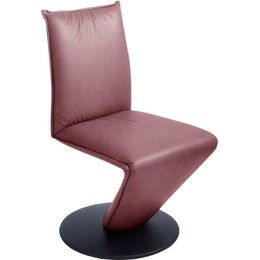 K+w Komfort & Wohnen K+W Komfort & Wohnen Drehstuhl Drive, Stuhl mit federnder Sitzschale, Drehteller in Metall schwarz Struktur, rot