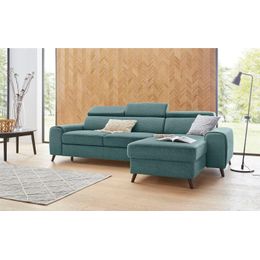 exxpo - sofa fashion Ecksofa Forza, inklusive Kopf- bzw. Rückenverstellung, wahlweise mit Bettfunktion, grün