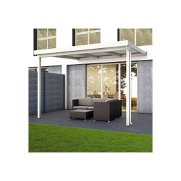 Gutta Terrassendach Premium, BxT: 309,4x306 cm, Bedachung Dachplatten, BxT: 309x306 cm, Dach Acryl klar, weiß