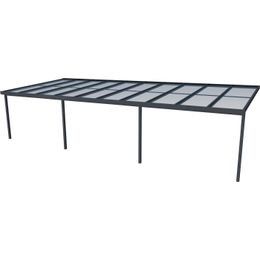 Gutta Terrassendach Premium, BxT: 1014x406 cm, Bedachung Dachplatten, BxT: 1014x406 cm, Dach Acryl bronce, grau