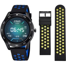 Lotus Smartime, 50013/3 Smartwatch, 3-tlg., mit Wechselband aus weichem Silikon und Ladekabel, blau|schwarz