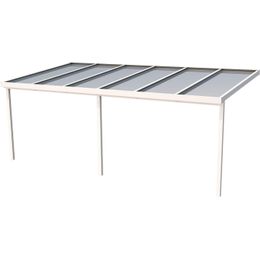 Gutta Terrassendach Premium, BxT: 611x306 cm, Bedachung Doppelstegplatten, BxT: 611x306 cm, Dach Polycarbonat klar, weiß