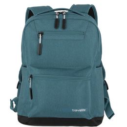 Travelite Laptoprucksack Kick Off M, 40 cm, petrol, Arbeitsrucksack Schulrucksack Freizeitrucksack mit 13-Zoll Laptopfach, blau