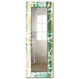 Artland Dekospiegel Ornamente im modernen Stil, gerahmter Ganzkörperspiegel, Wandspiegel, mit Motivrahmen, Landhaus, grün