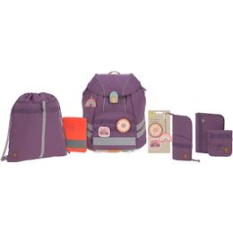 Lässig LÄSSIG Schulranzen Unique, Flexy, Purple (Set, 5-tlg), inkl. Patches; PETA-approved vegan; aus recyceltem Material, lila
