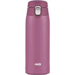 Emsa Thermobecher Travel Mug Light, Edelstahl, Kunststoff, 0,4L, Edelstahl, 100% dicht, 8h warm/16h kalt, rosa