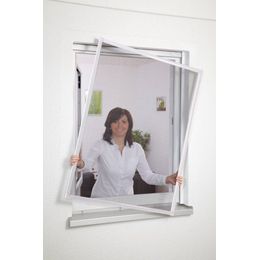 Hecht international Insektenschutz-Fensterrahmen BASIC, weiß/anthrazit, BxH: 80x100 cm, weiß