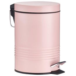 zeller Present Mülleimer Metall, 3 Liter Fassungsvermögen, rosa
