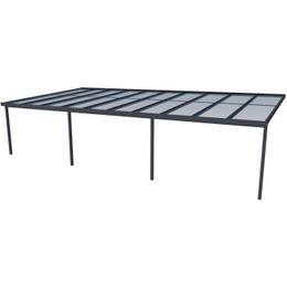 Gutta Terrassendach Premium, BxT: 1014x506 cm, Bedachung Dachplatten, BxT: 1014x506 cm, Dach Acryl klar, grau