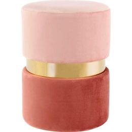Kayoom Sitzhocker Gipsy 825 (1 St), samtweich, platzsparend, vielfältig einsetzbar, rosa