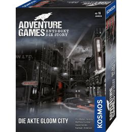 Kosmos Spiel, Erlebnisspiel Adventure Games - Die Akte Gloom City, Made in Germany, grau