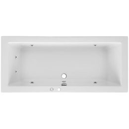 Ottofond Whirlpool-Badewanne Cubic, (Komplett-Set, 1-tlg), Typ 1, chrom, weiß