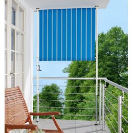 Angerer Freizeitmöbel Klemm-Senkrechtmarkise blau/weiß, BxH: 120x225 cm, blau|weiß