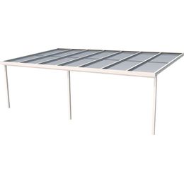 Gutta Terrassendach Premium, BxT: 712x406 cm, Bedachung Dachplatten, BxT: 712x406 cm, Dach Acryl klar, weiß