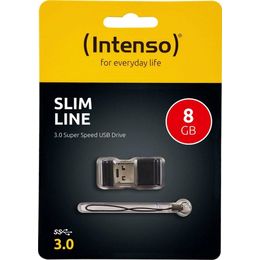 Intenso Slim Line USB-Stick (Lesegeschwindigkeit 35 MB/s), schwarz