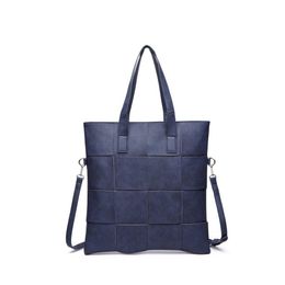 Collezione Alessandro Schultertasche Kiri, grob geflochtene Optik, blau