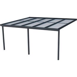 Gutta Terrassendach Premium, BxT: 511x406 cm, Bedachung Dachplatten, BxT: 510x406 cm, Dach Acryl bronce, grau