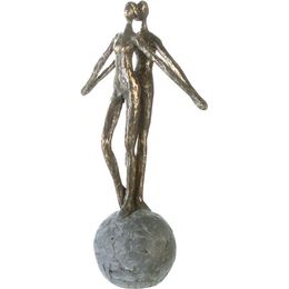 Casablanca by Gilde Dekofigur Skulptur Encourage (1 St), Dekoobjekt, Höhe 37 cm, Pärchen, mit Spruchanhänger, Wohnzimmer, gelb