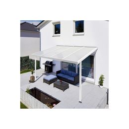 Gutta Terrassendach Premium, BxT: 410,2x306 cm, Bedachung Dachplatten, BxT: 410x306 cm, Dach Acryl Klima blue, weiß